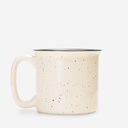 Ceramic Camp Mug Speckled Cream 13oz | Printed Mint
